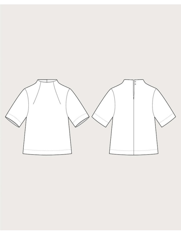 The Assembly Line sewing pattern: Top med halvhøj hals