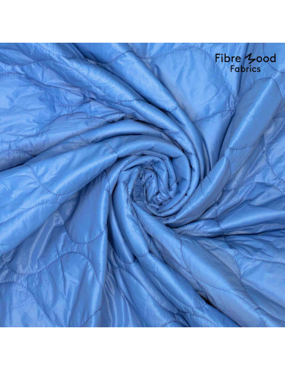 Fibremood quilted waterproof fabric - blue