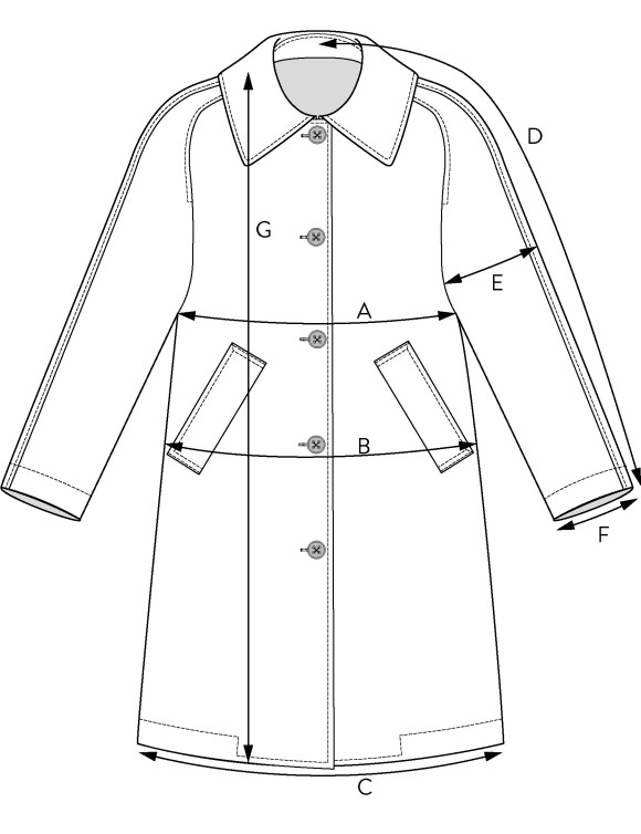 The Assembly Line sewing pattern: Car coat / cottoncoat XS-3XL